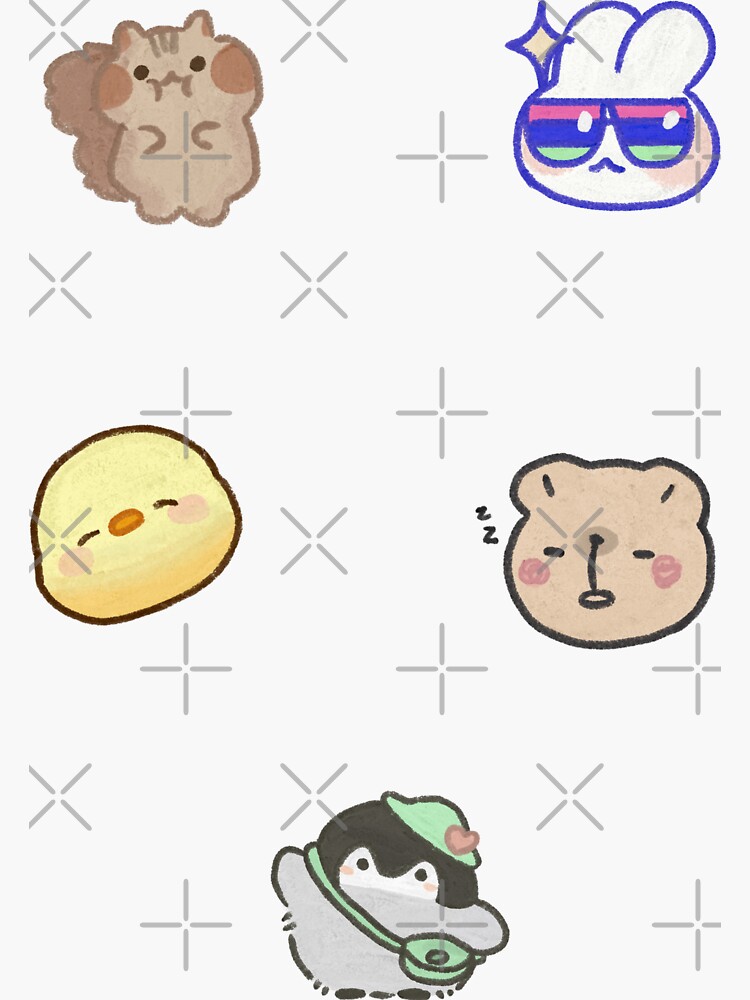 "TXT Animal Cartoon" Sticker for Sale by hugbeom | Redbubble