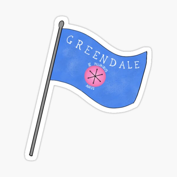 "Greendale Flag E. Pluribus Anus" Sticker for Sale by aelmz | Redbubble