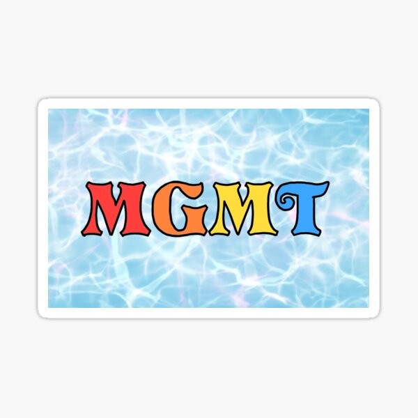 "mgmt" Sticker for Sale by mherringtonnn | Redbubble