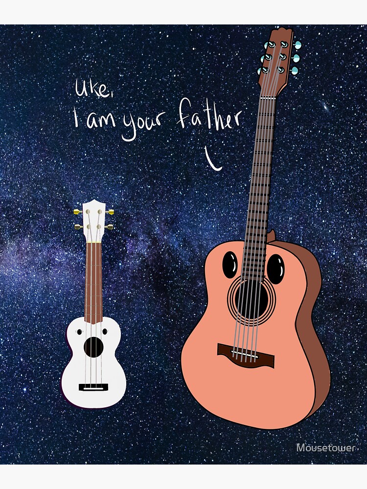 "Uke, I am your father." Sticker by Mousetower | Redbubble