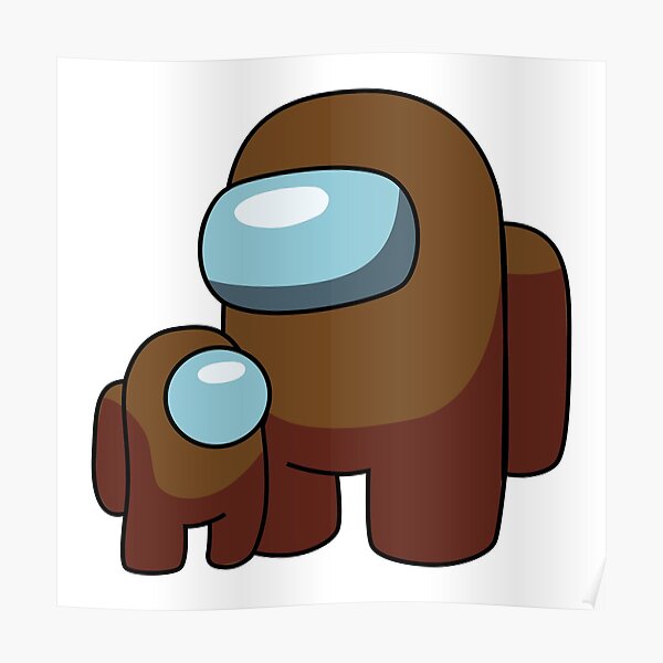 Brown Among Us Among Us Mini Crewmate Posters | Redbubble