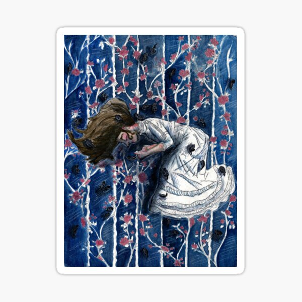 "Curled Up on Floral Wallpaper " Sticker for Sale by MikaylaKB | Redbubble