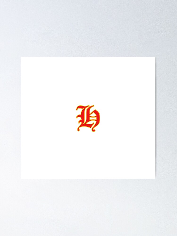 "Letter H - Old English Style Font" Poster for Sale by Quotes-I-Wear ...
