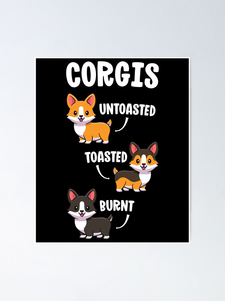 Paper, Party & Kids Toasted Burnt Corgi Sticker Untoasted ...