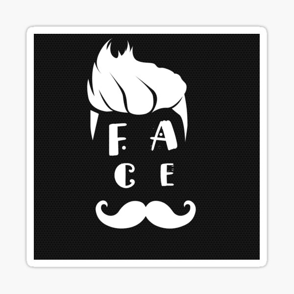 "unique design , face ,man face" Sticker for Sale by Hima2020 | Redbubble