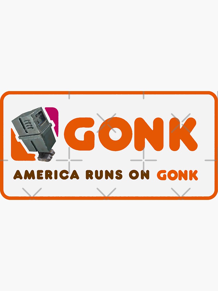 "Gonk Droid Dunkin " Sticker for Sale by fomodesigns | Redbubble