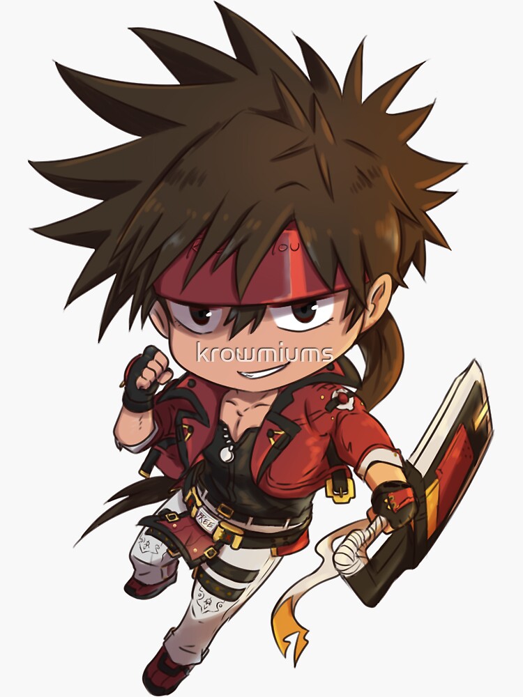 "Guilty Gear Sol Badguy chibi" Sticker for Sale by krowmiums | Redbubble