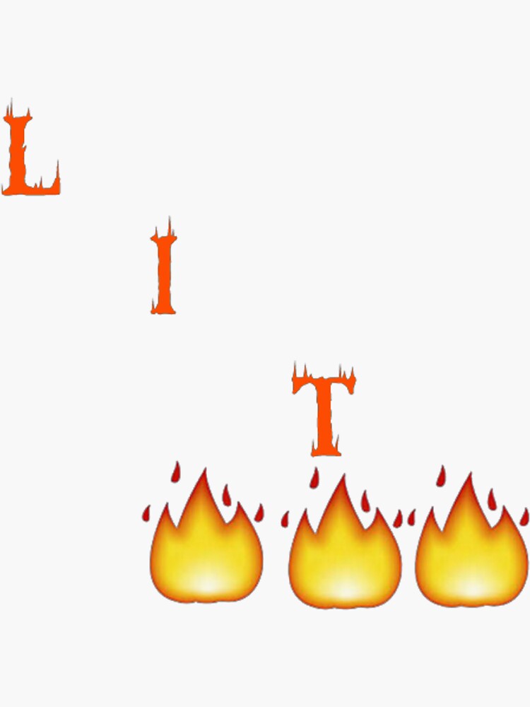 "LIT EMOJI." Sticker for Sale by Jpthreads | Redbubble
