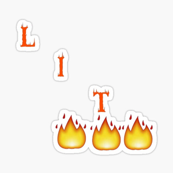 "LIT EMOJI." Sticker for Sale by Jpthreads | Redbubble