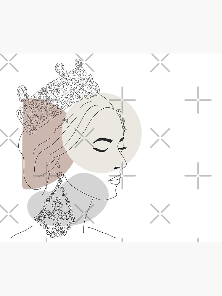 "Queen Line Art" Poster for Sale by wallflowerbee | Redbubble