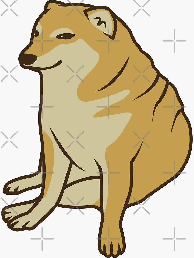 "Cheems Shiba" Sticker for Sale by Rzera- | Redbubble