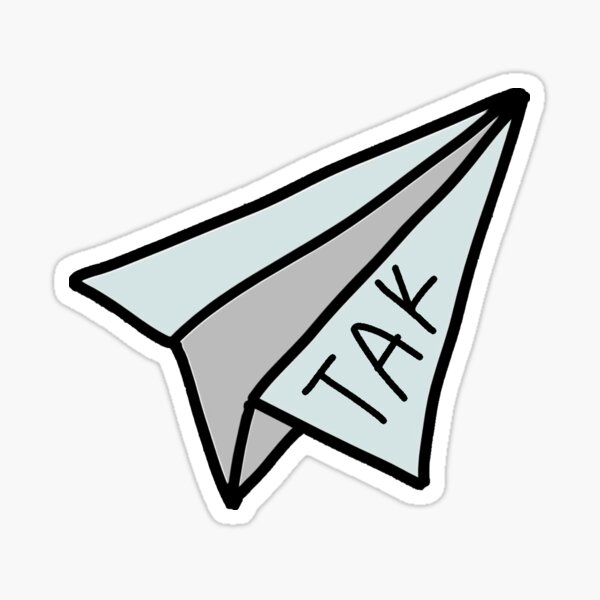 "Tak Paper Airplane Unus Annus" Sticker for Sale by alyssaa05 | Redbubble