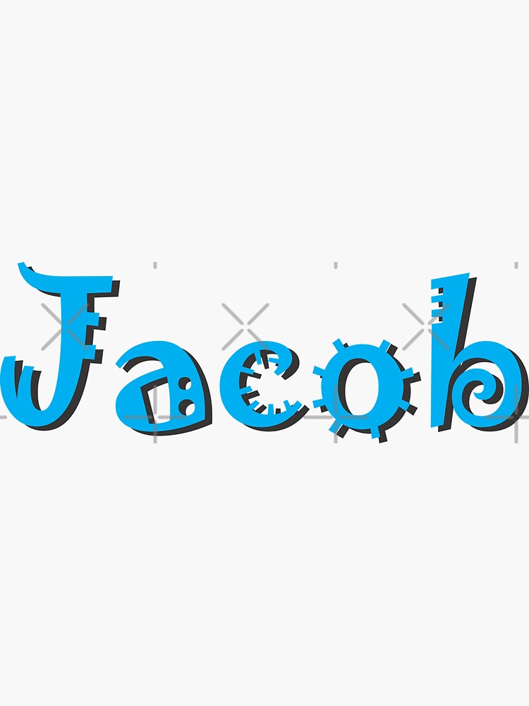 "JACOB - Personalised Name Tag" Sticker for Sale by KidsShack | Redbubble