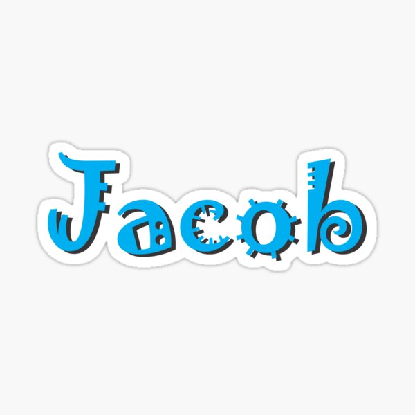 "JACOB - Personalised Name Tag" Sticker for Sale by KidsShack | Redbubble