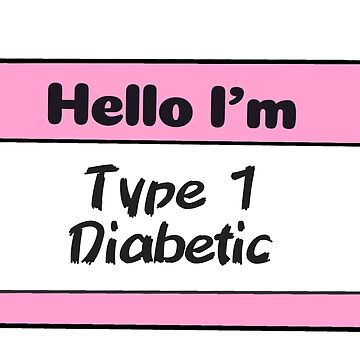 "T1D Nametag - Light Pink" Sticker for Sale by CatGirl101 | Redbubble