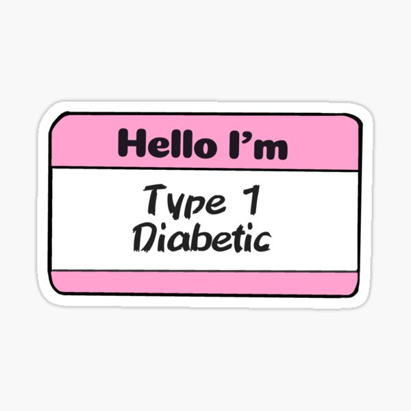 "T1D Nametag - Light Pink" Sticker for Sale by CatGirl101 | Redbubble