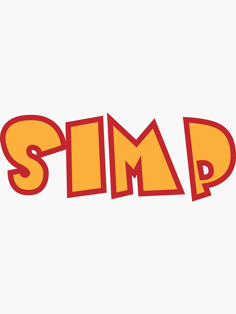 "SIMP " Sticker for Sale by Raizenyzer10 | Redbubble