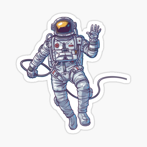 "Friendly Astronaut" Sticker for Sale by mogleymogley | Redbubble