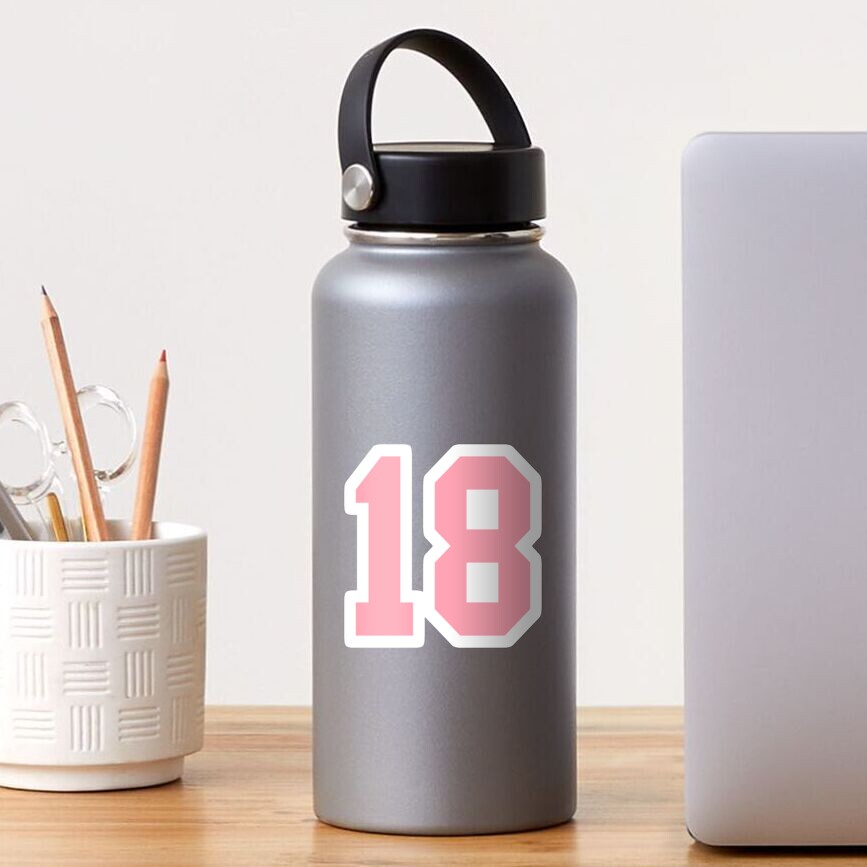 "18 Number Eighteen Girls Jersey" Sticker for Sale by elhefe | Redbubble