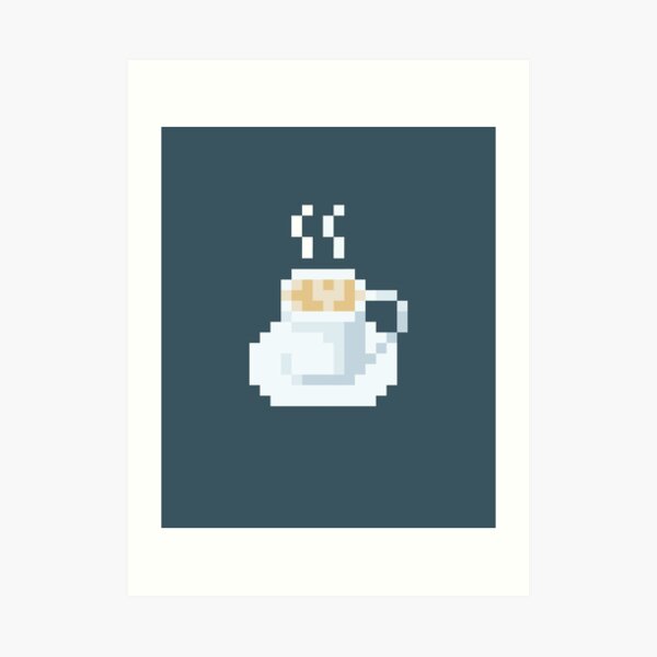 "8-bit Coffee Pixel Art" Art Print by tommulliner | Redbubble