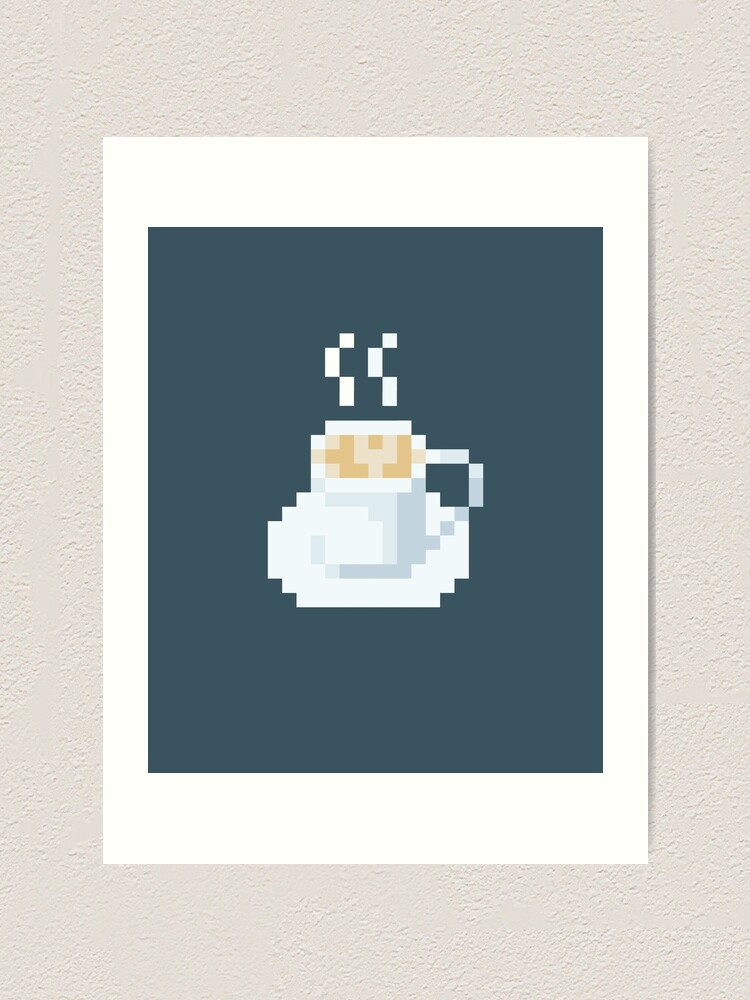 "8-bit Coffee Pixel Art" Art Print by tommulliner | Redbubble