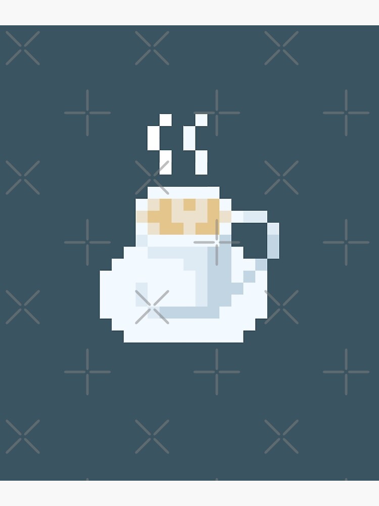"8-bit Coffee Pixel Art" Poster by tommulliner | Redbubble