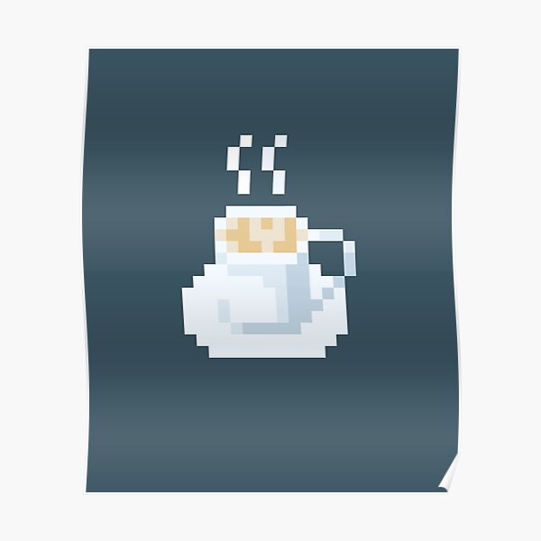 "8-bit Coffee Pixel Art" Poster by tommulliner | Redbubble
