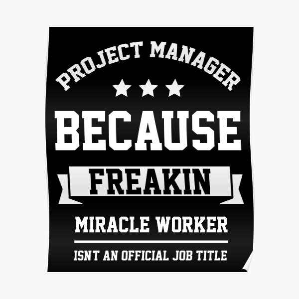 "Project Manager - Cool Gift Job" Poster for Sale by DiogoCalheiros ...