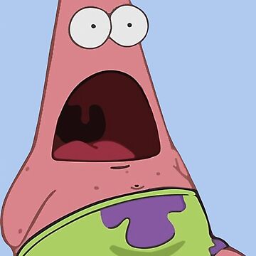 "shocked patrick" Sticker for Sale by albamiller | Redbubble