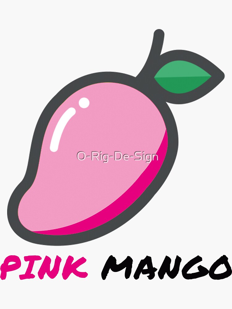 "THE PINK MANGO" Sticker for Sale by O-Rig-De-Sign | Redbubble