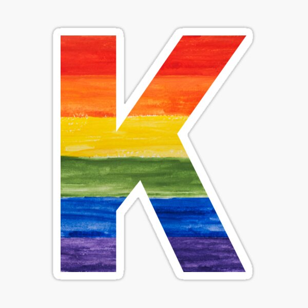 "Rainbow Alphabet - K" Sticker for Sale by SoToSpeak | Redbubble