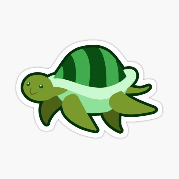 "Cute Green Turtle" Sticker for Sale by SaradaBoru | Redbubble
