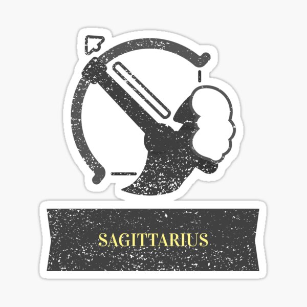 "Sagittarius" Sticker for Sale by Gamo-Tees | Redbubble