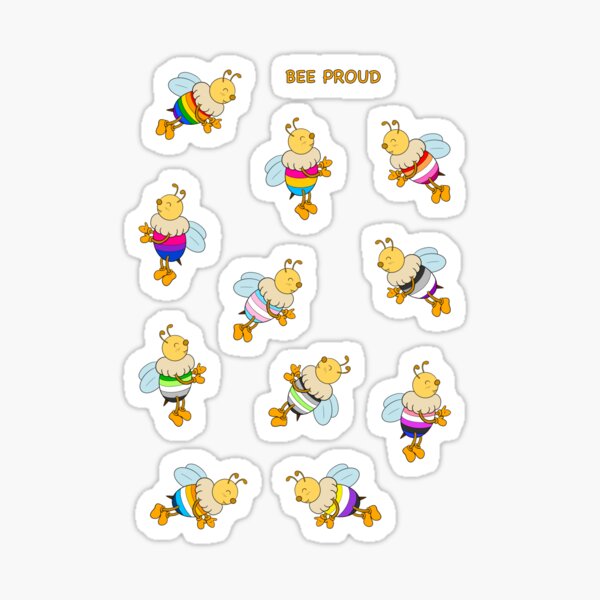 "Bee proud - Bees assemble" Sticker for Sale by Charliecon | Redbubble