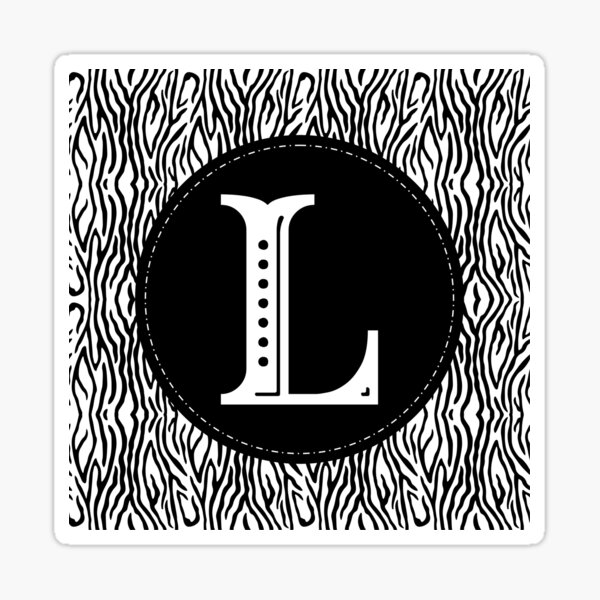"Zebra Monogram Letter L" Sticker for Sale by MarkTees | Redbubble
