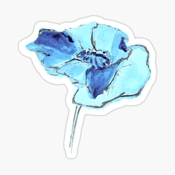 "Poppy Sticker" Sticker for Sale by IrishAster | Redbubble