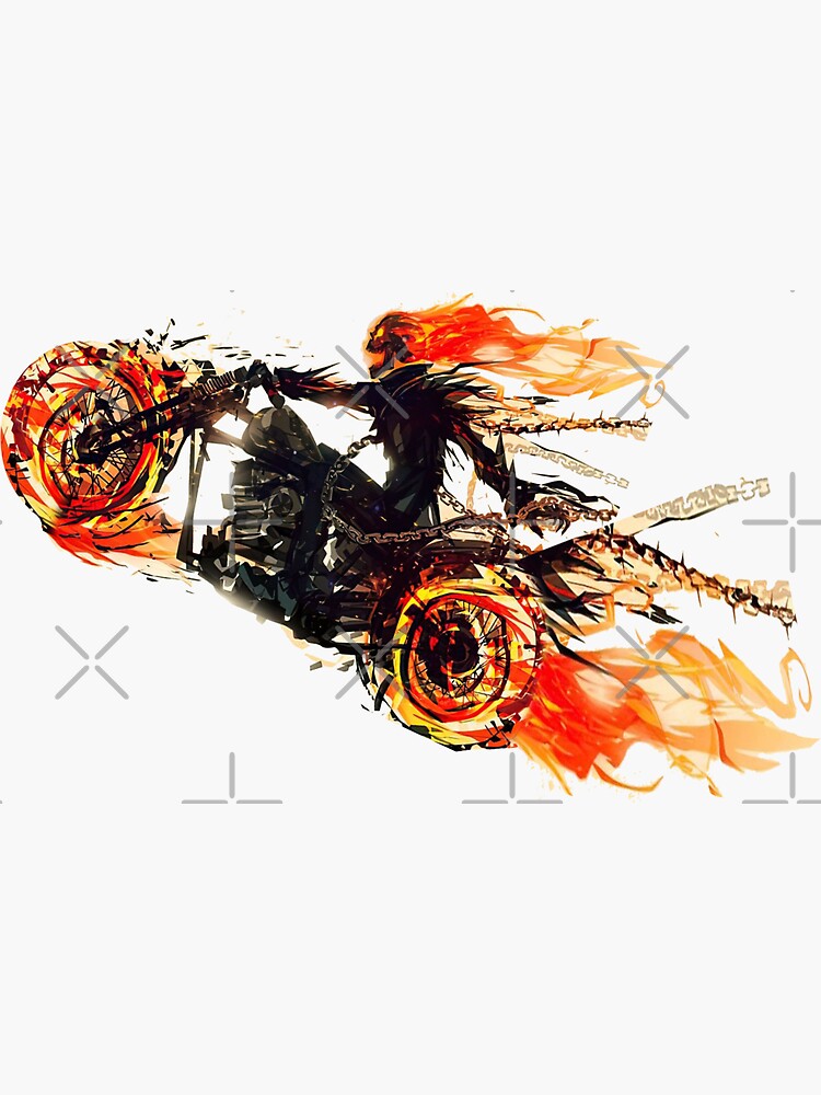 "ghost rider" Sticker for Sale by gorablack | Redbubble