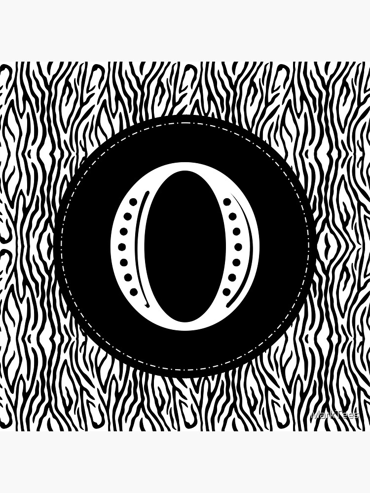 "Zebra Monogram Letter O" Sticker for Sale by MarkTees | Redbubble