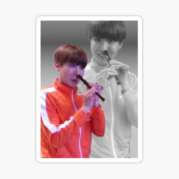 "Jhope Flute Flashback" Sticker for Sale by fancyandslick | Redbubble