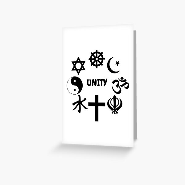 "Unity Of Religion Clipart Symbols" Greeting Card for Sale by ...