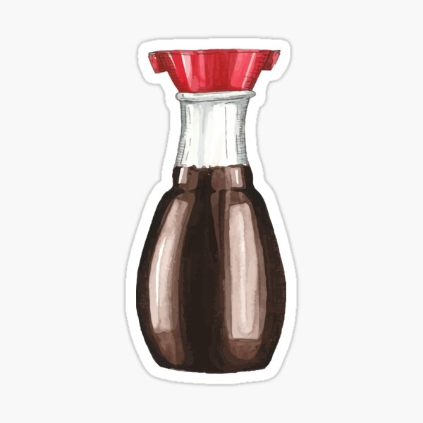 "Soy Sauce Bottle" Sticker by NiftyTrinket | Redbubble
