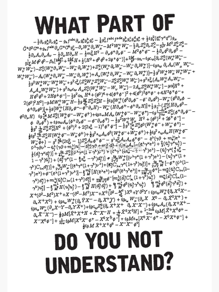 "Standard Model Lagrangian" Poster for Sale by HereticWear | Redbubble