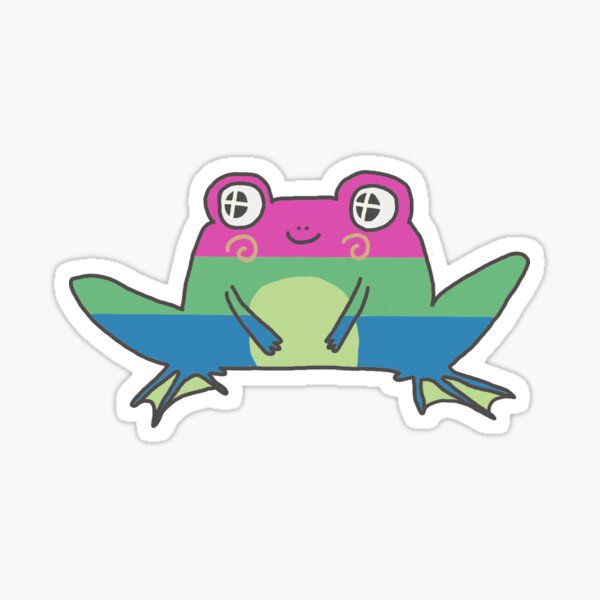 "poly pride frog" Sticker for Sale by aleshinamon | Redbubble