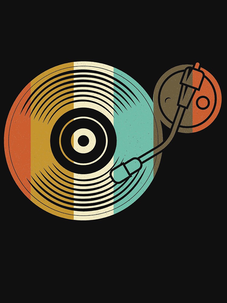 "Record Vinyl - Retro Record Player - DJ Vintage" Essential T-Shirt by ...