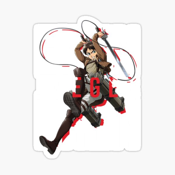 "Eren Jaeger" Sticker by DavidPascall | Redbubble