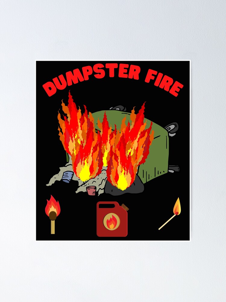 "Dumpster fire, dumpster, fire, funny, trash, 2020, fine, disaster ...