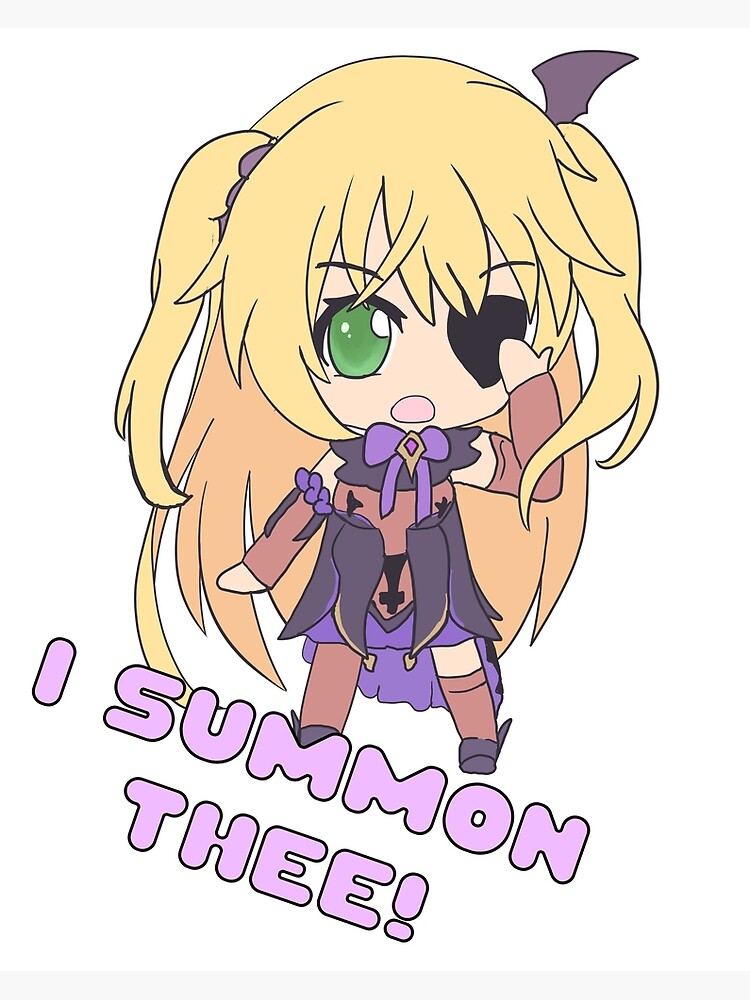 "Fischl - I SUMMON THEE!" Poster for Sale by GodKingRance | Redbubble