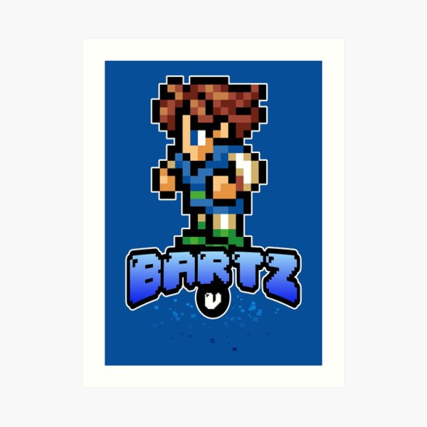 "Final Fantasy V 5 - Bartz PIXEL SPRITE" Art Print by ZeWiss | Redbubble