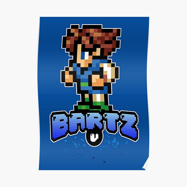 Póster «Final Fantasy V 5 - Bartz PIXEL SPRITE» de ZeWiss | Redbubble