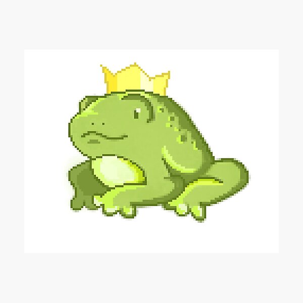 "Frog King Pixel Art" Photographic Print by KardieEverAfter | Redbubble